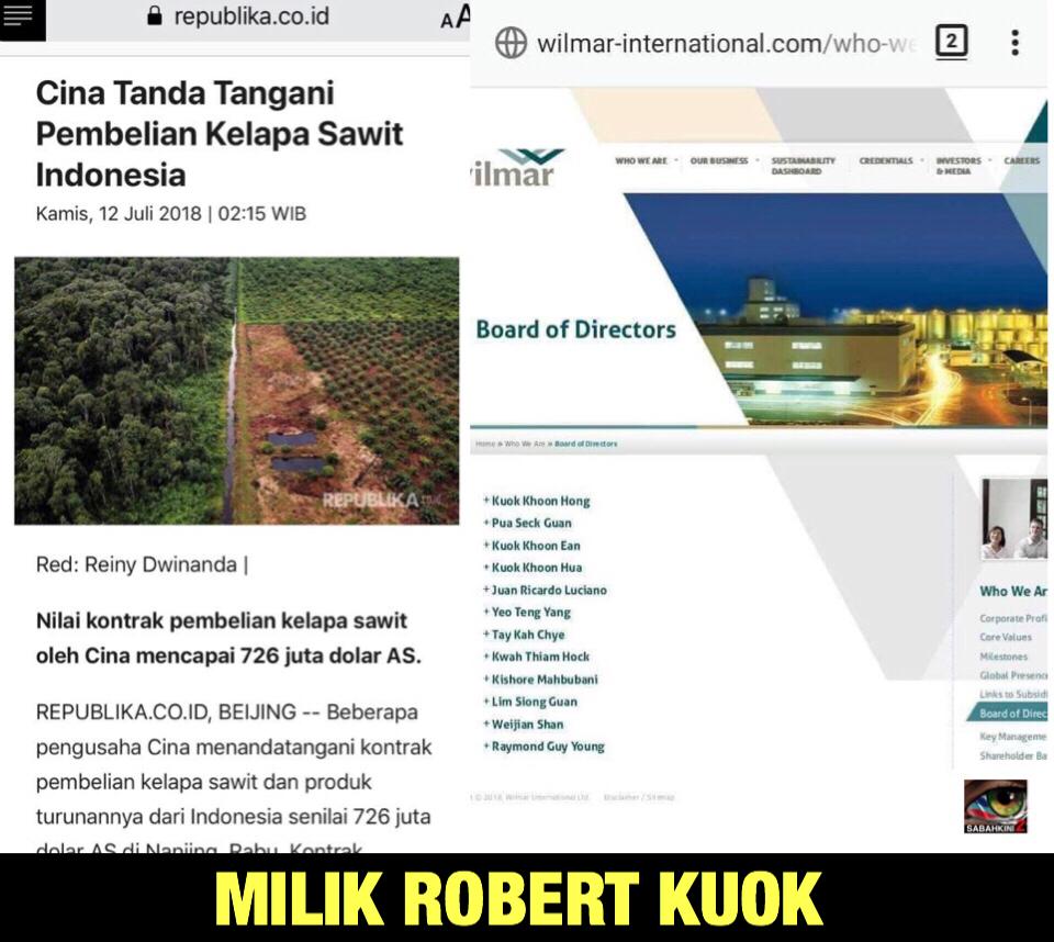 Menteri DAP lantik Robert Kuok monopoli minyak kelapa sawit ke China