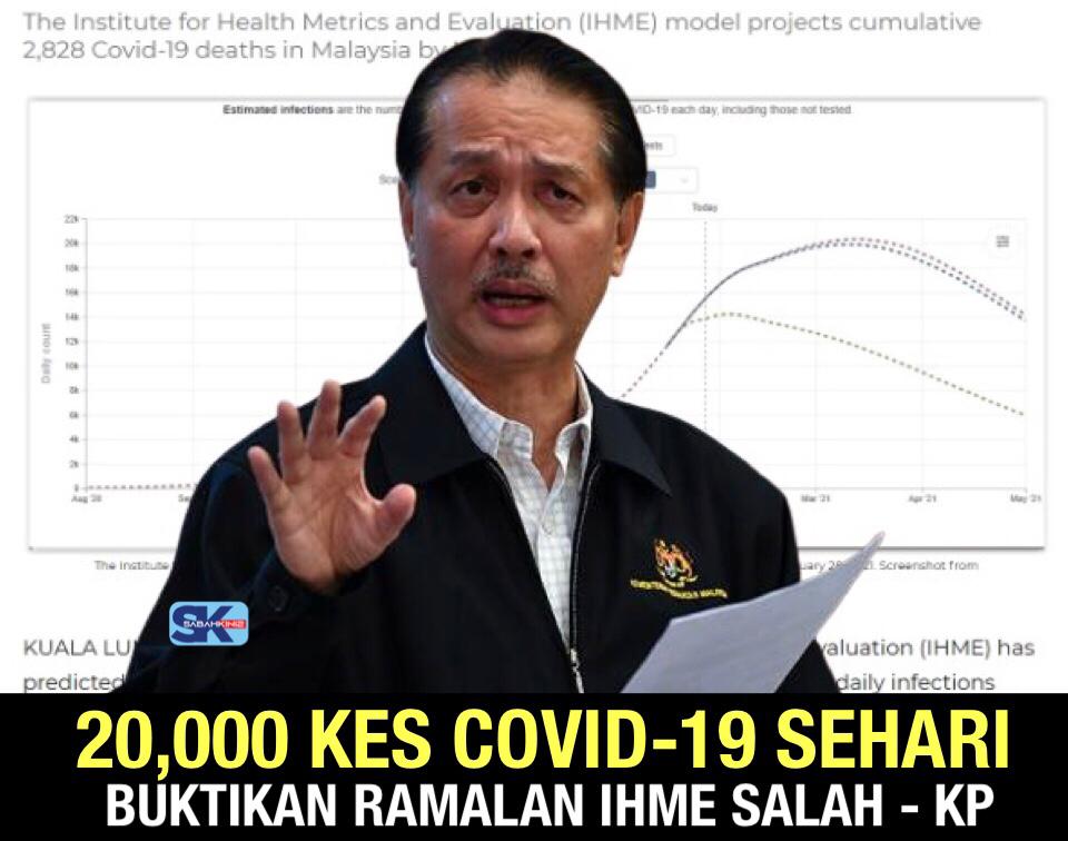 KP Kesihatan seru rakyat buktikan ramalan IHME 20,000 kes harian bulan ...